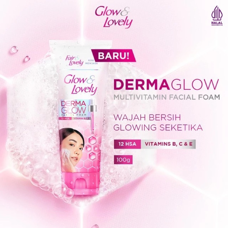 Jual Glow&Lovely Facial foam dermaglow 100g | Shopee Indonesia