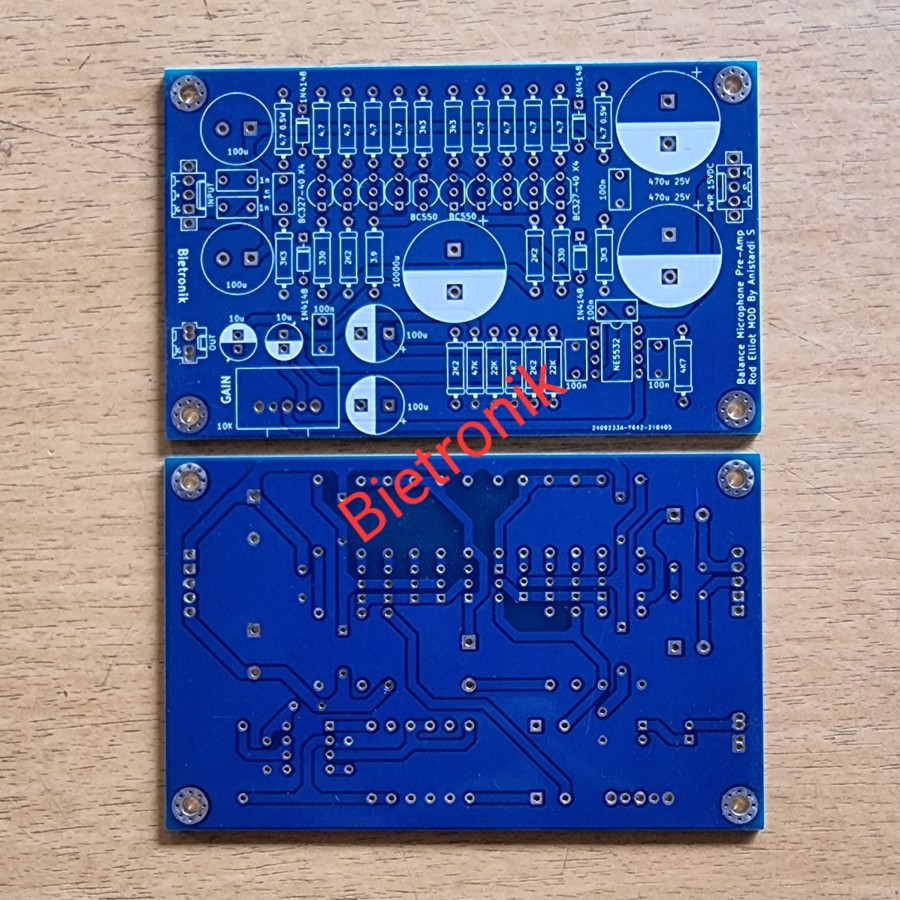 Jual PCB Balance Mic PreAmp Rod Elliot MOD Dauble Layer | Shopee Indonesia