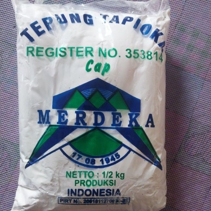 Jual TEPUNG TAPIOKA (ACI SAMPEU) CAP MERDEKA NETTO 1/2 kg | Shopee ...
