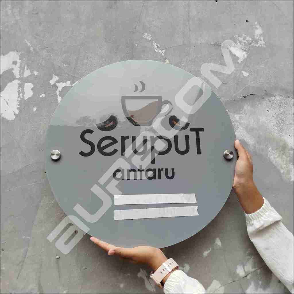 Jual Plang nama toko Bulat, Plang nama ruangan, plang nama akrilik ...