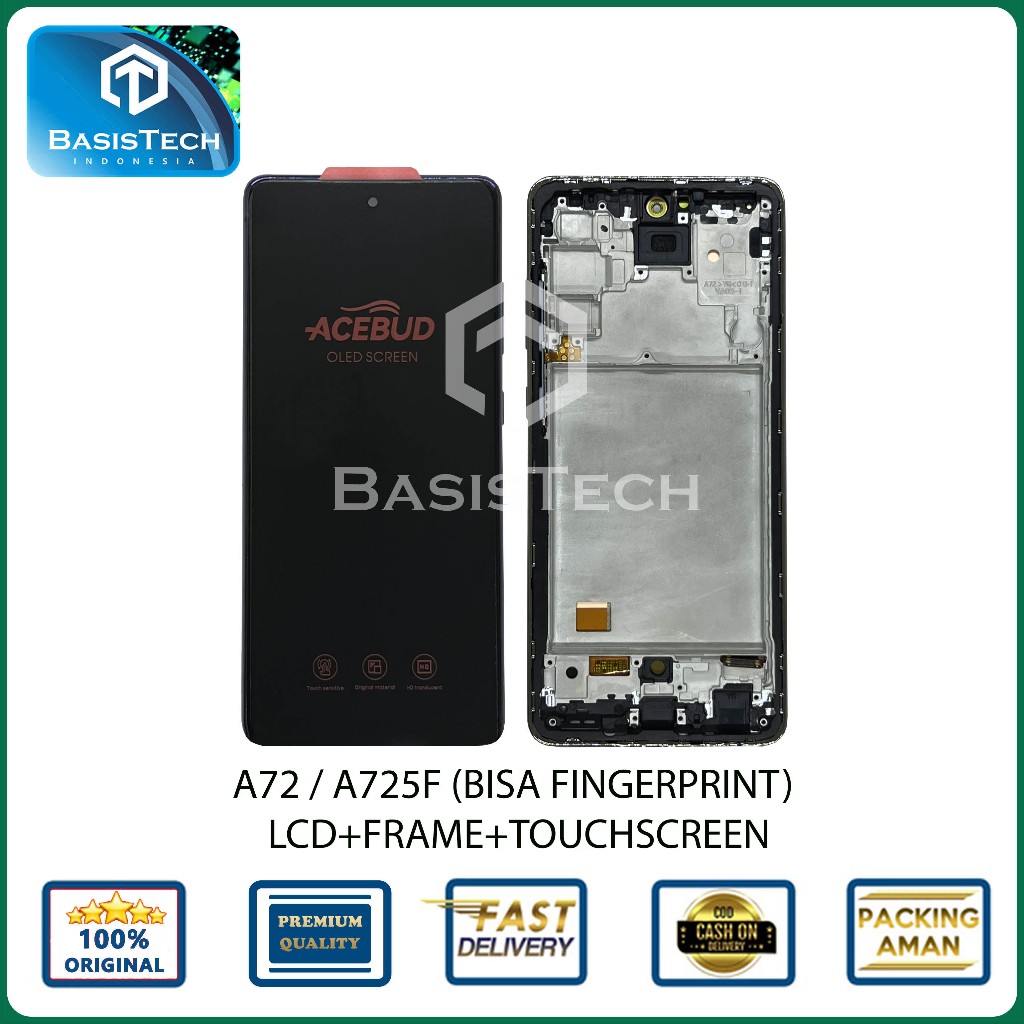 Jual LCD SAMSUNG A72 - A725 - A725F OLED BIG +FRAME BISA FINGERPRINT ...