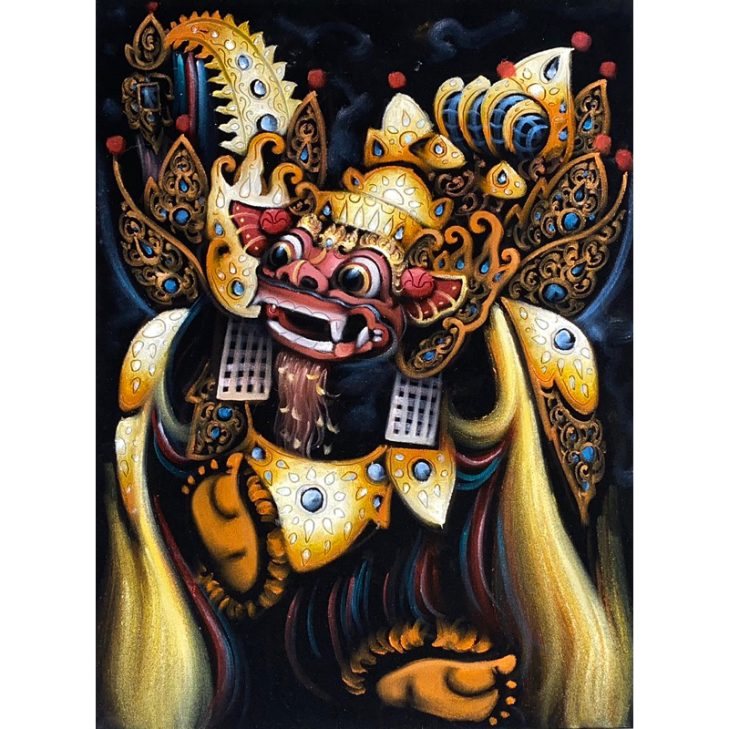 Jual lukisan penari barong bali , ukuran 30 X 40 | Shopee Indonesia