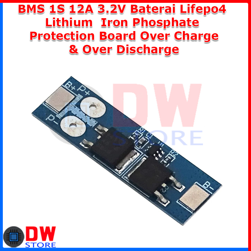 Jual BMS 1S 3.2V 12A Baterai Lithium LiFePO4 Protection Over Charge Over Discharge Module ...