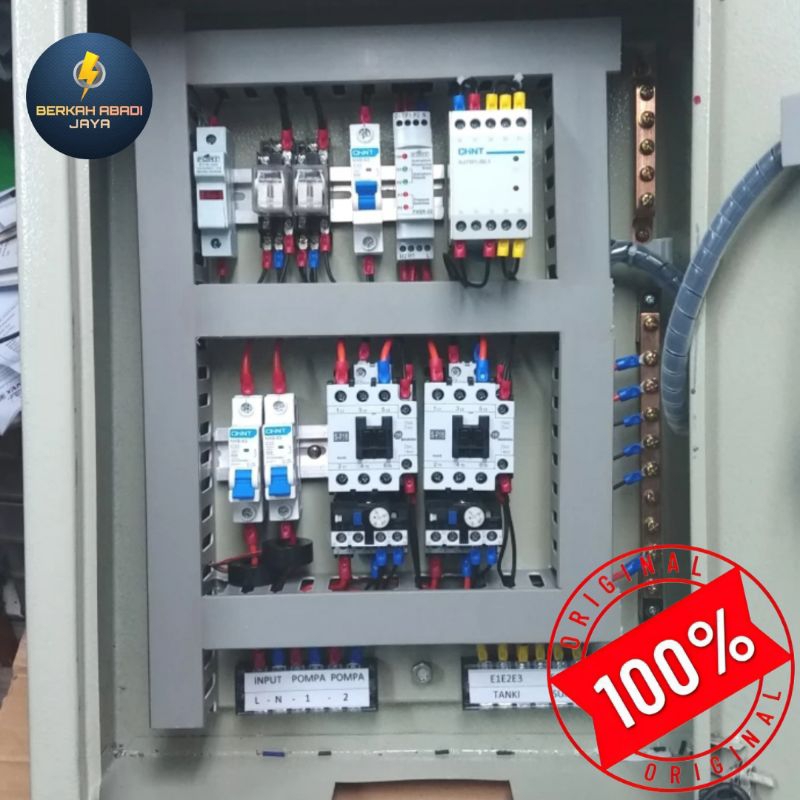 Jual panel pompa transfer 2unit 1,5kw 2hp otomatis bergantian wlc chint ...