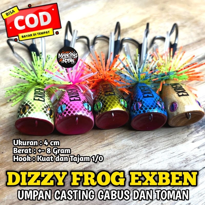 Jual DIZZY FROG EXBEN LURE UMPAN CASTING TOMAN DAN CASTING GABUS ...