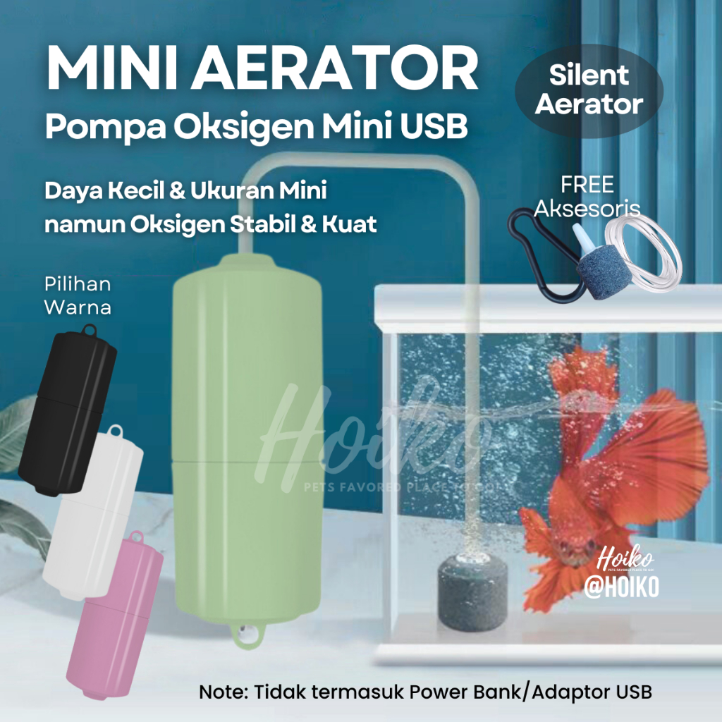 Jual Aerator Mini USB Air Pump Pompa Oksigen Portable Airator AC 1 ...