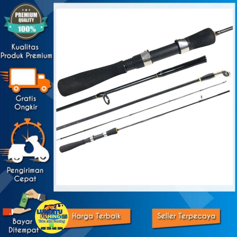 Jual Joran pancing Joran Wader 1-3lb sambung 2 Bahan Fiber uk 150cm ...
