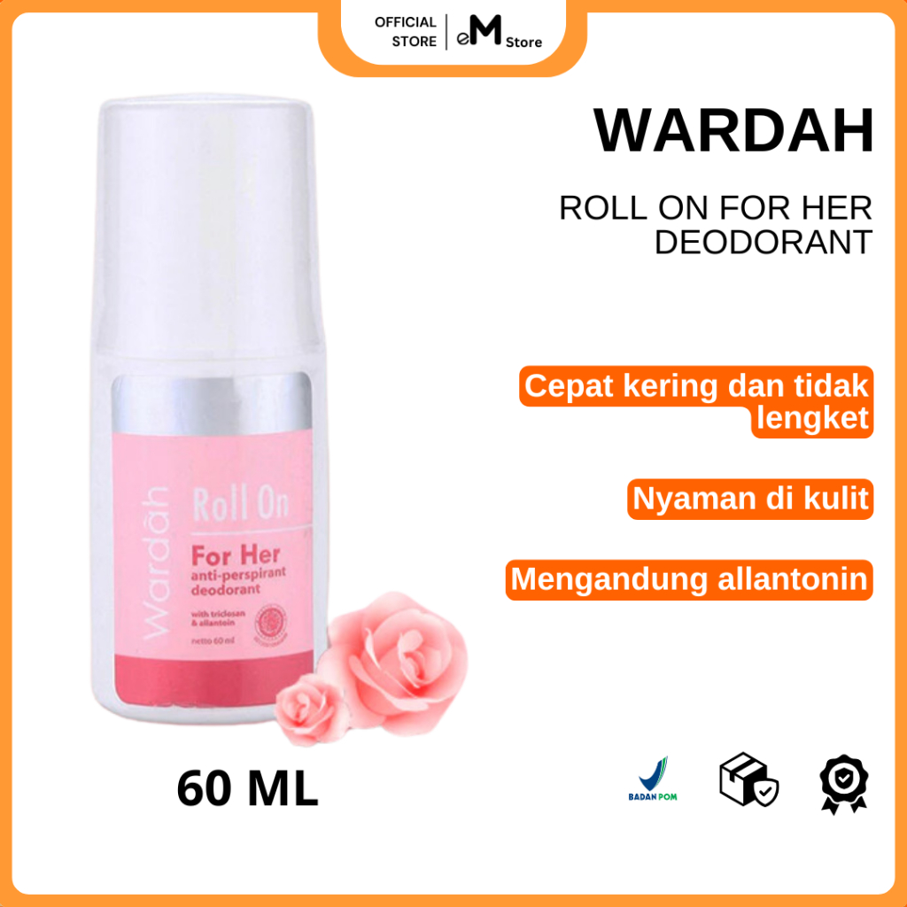 Jual Wardah Roll On For Her 60 ml - Deodoran Halal Non Alkohol yang ...