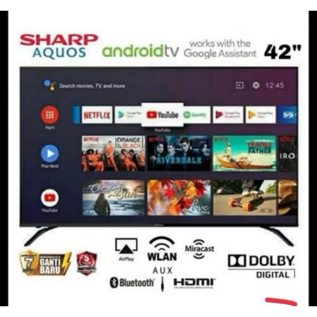 Jual SHARP TV 43 Inc Andorid Bergaransi RESMI 100% | Shopee Indonesia