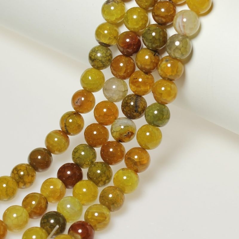 Jual Batu Alam Kunyit jade Yellow Bahan Membuat Gelang 4-12mm | Shopee ...