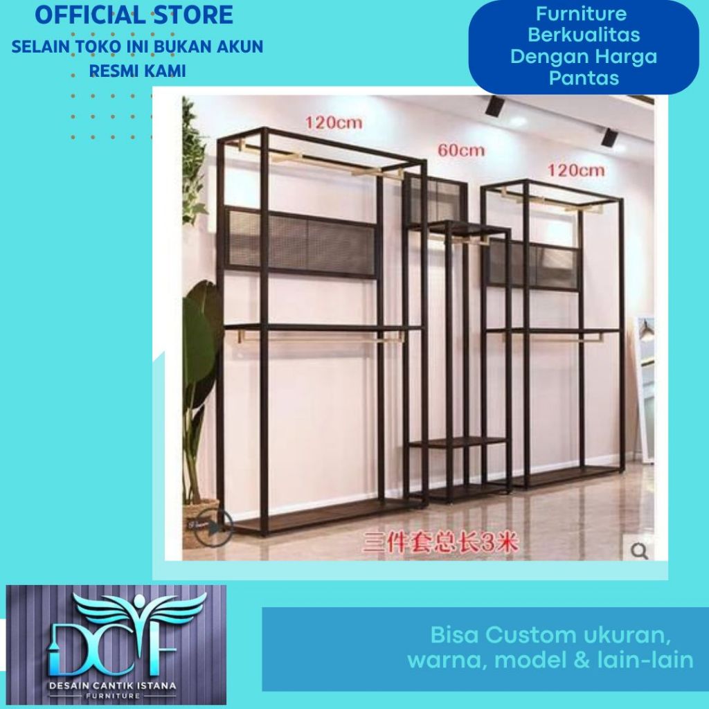 Jual Rak Display Pakaian Gantung Jaring Expanda | Shopee Indonesia