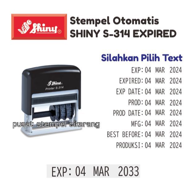 Jual Stempel Expired Shiny S-314 / Tanpa Warna | Shopee Indonesia