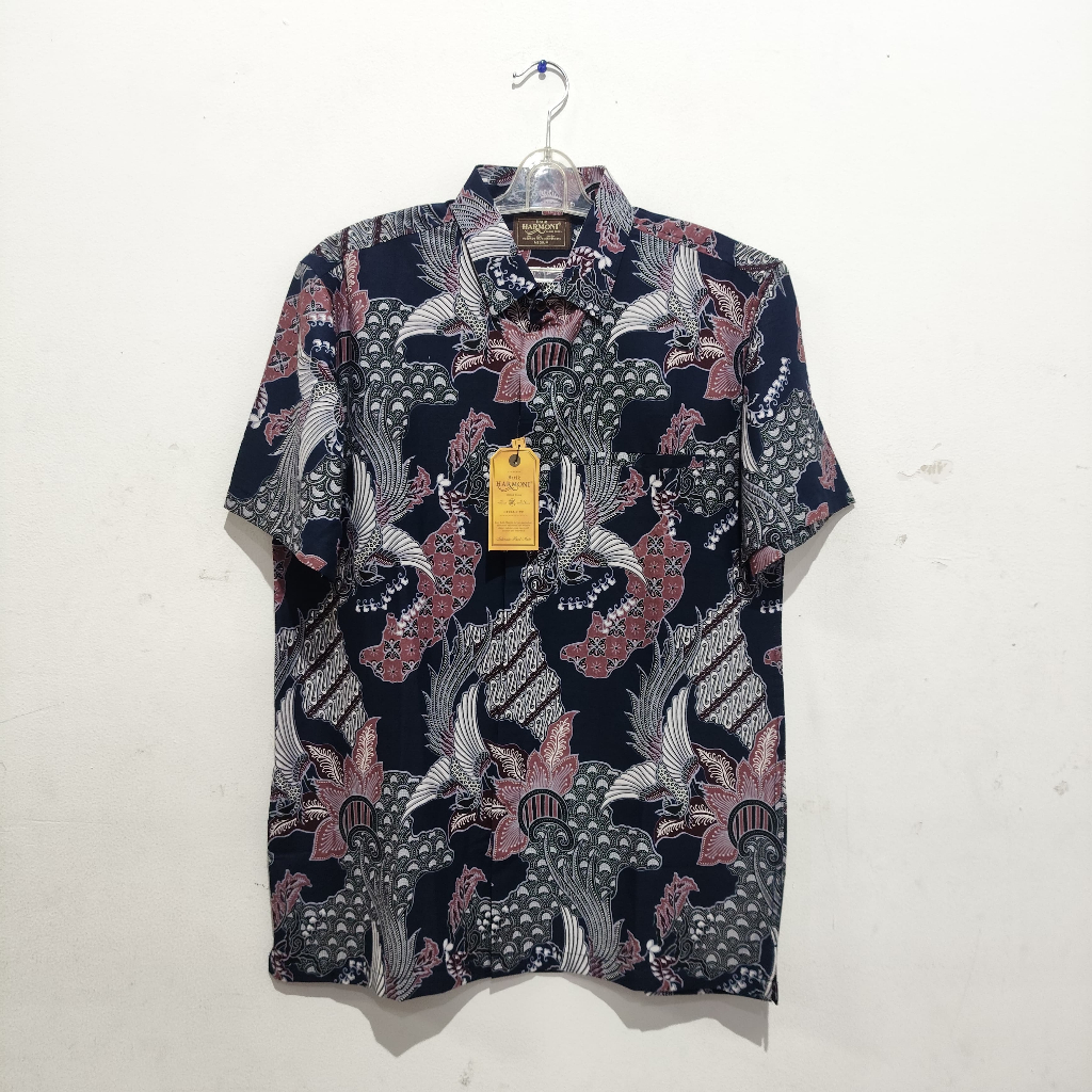 Jual HARMONI Batik Pria Exclusive Indonesian Hand Made Lengan Pendek HR6371 | Shopee Indonesia