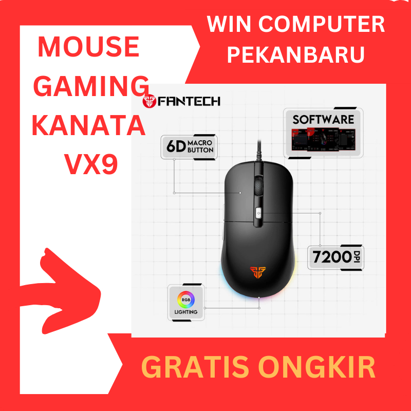 Jual Mouse Gaming Macro Fantech VX9 Kanata Series RGB Mouse/BLACK | Shopee Indonesia