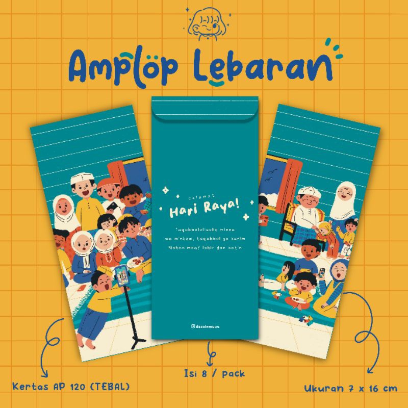Jual Amplop Hari Raya Lebaran TOSCA by desainmuuu | Shopee Indonesia