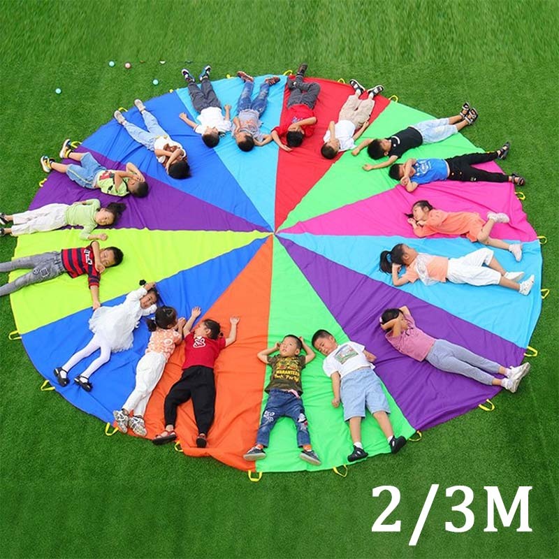 Jual 2m/3m Mainan Parasut Pelangi Diameter Payung Pelangi Sensory ...