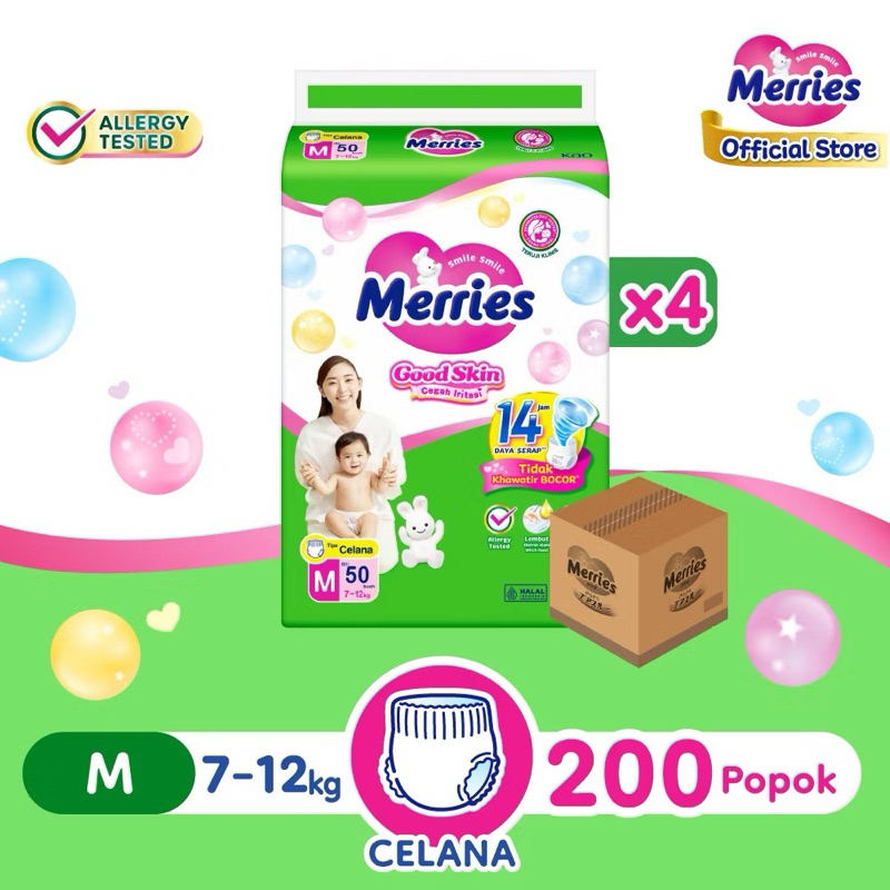 Jual POPOK MERRIES M50x4pak /dus | Shopee Indonesia