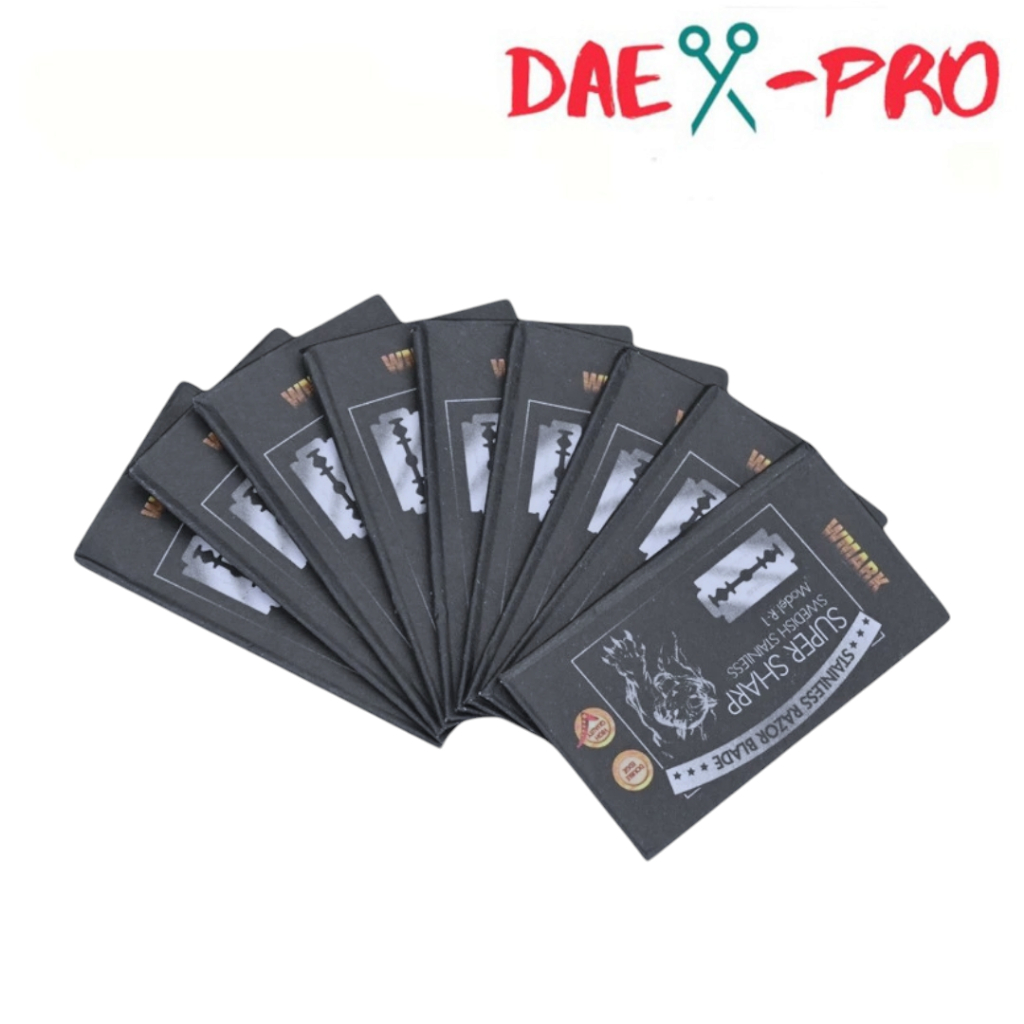 Jual WMARK Super Sharp Stainless Razor Blade Model: R-1 Silet Barber ...