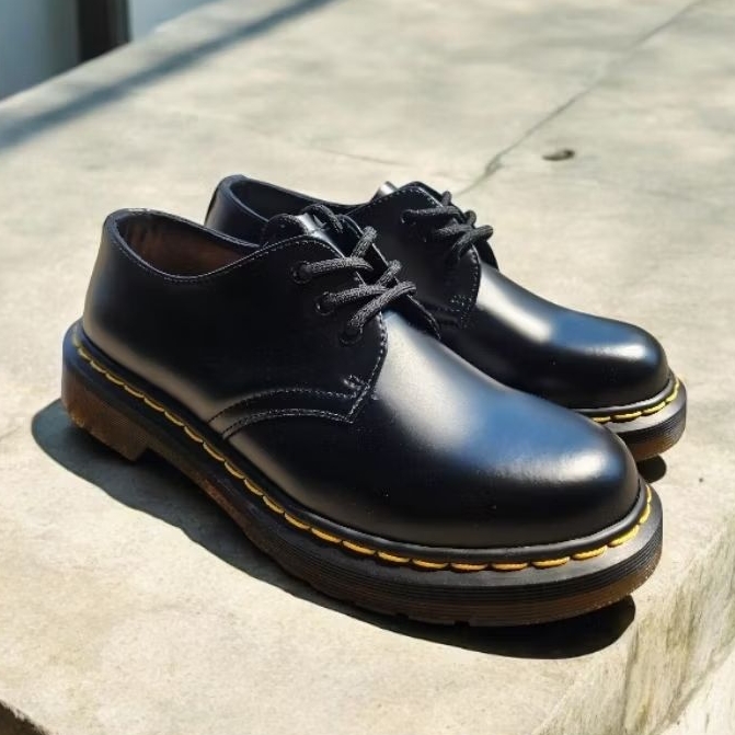 Jual Sepatu Boots Low Docmar 1461 Vegan Black Smooth Premium Faux ...