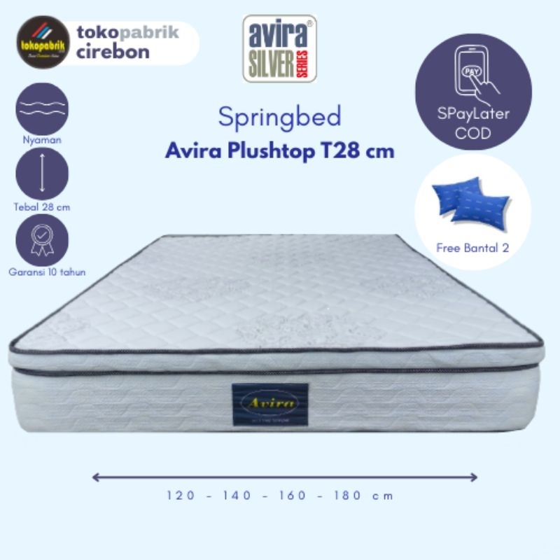 Jual Springbed Avira Plushtop (Double Busa) Tebal 28cm Springbed ...