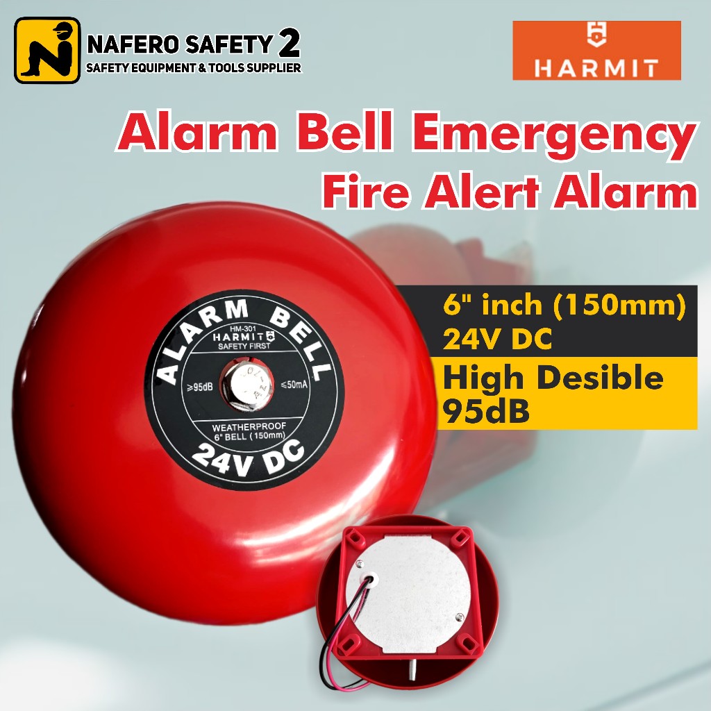 Jual Alarm Bell HARMIT Alarm Bell 6 Inch 6' 24V DC alarm Bell Darurat ...