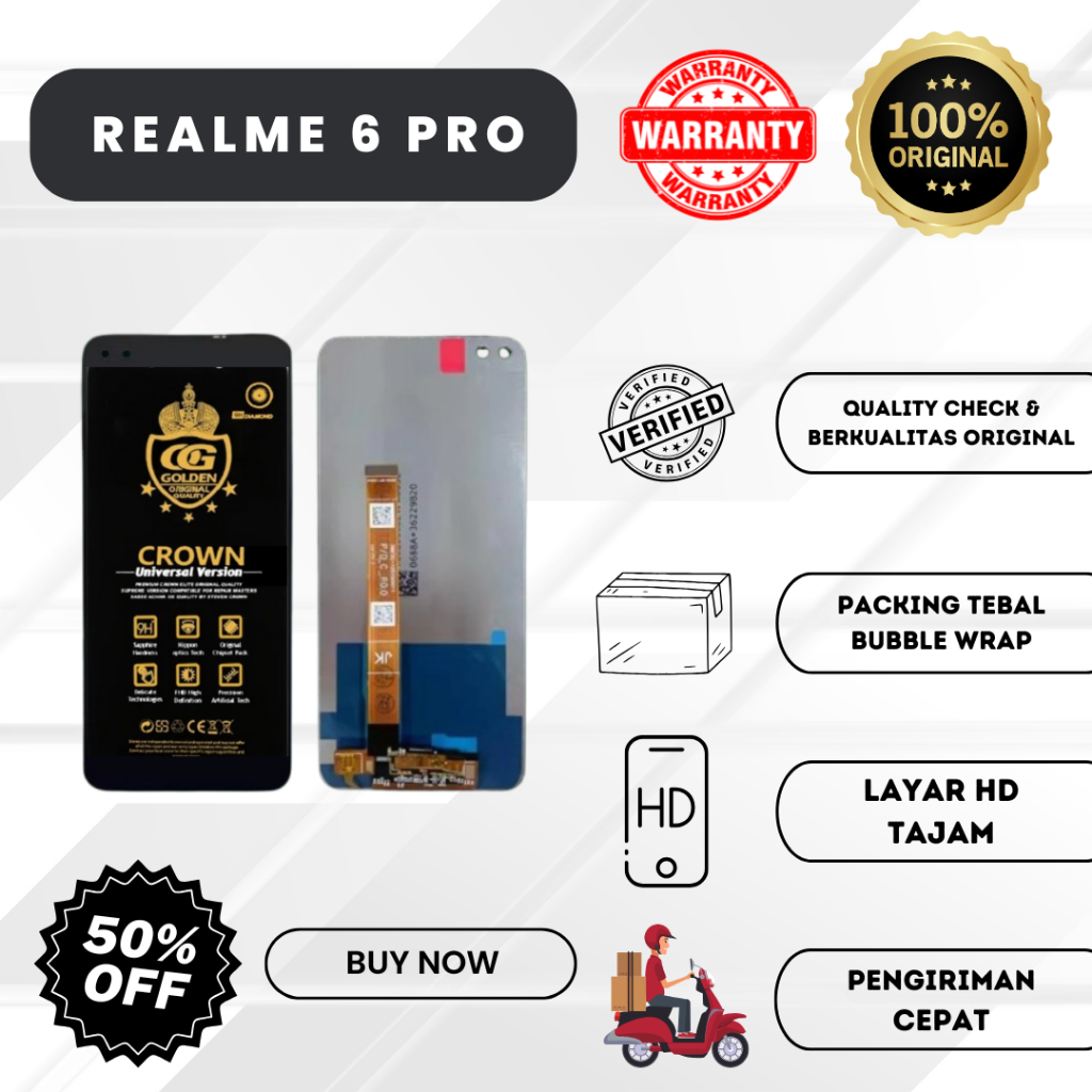 Jual LCD REALME 6 PRO / OPPO A92S TOUCHSCREEN FULLSET COMPLETE ORIGINAL ...