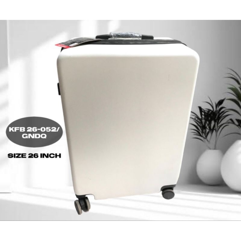 Jual koper putih 26 in koper bagasi yang original anti pecah | Shopee ...