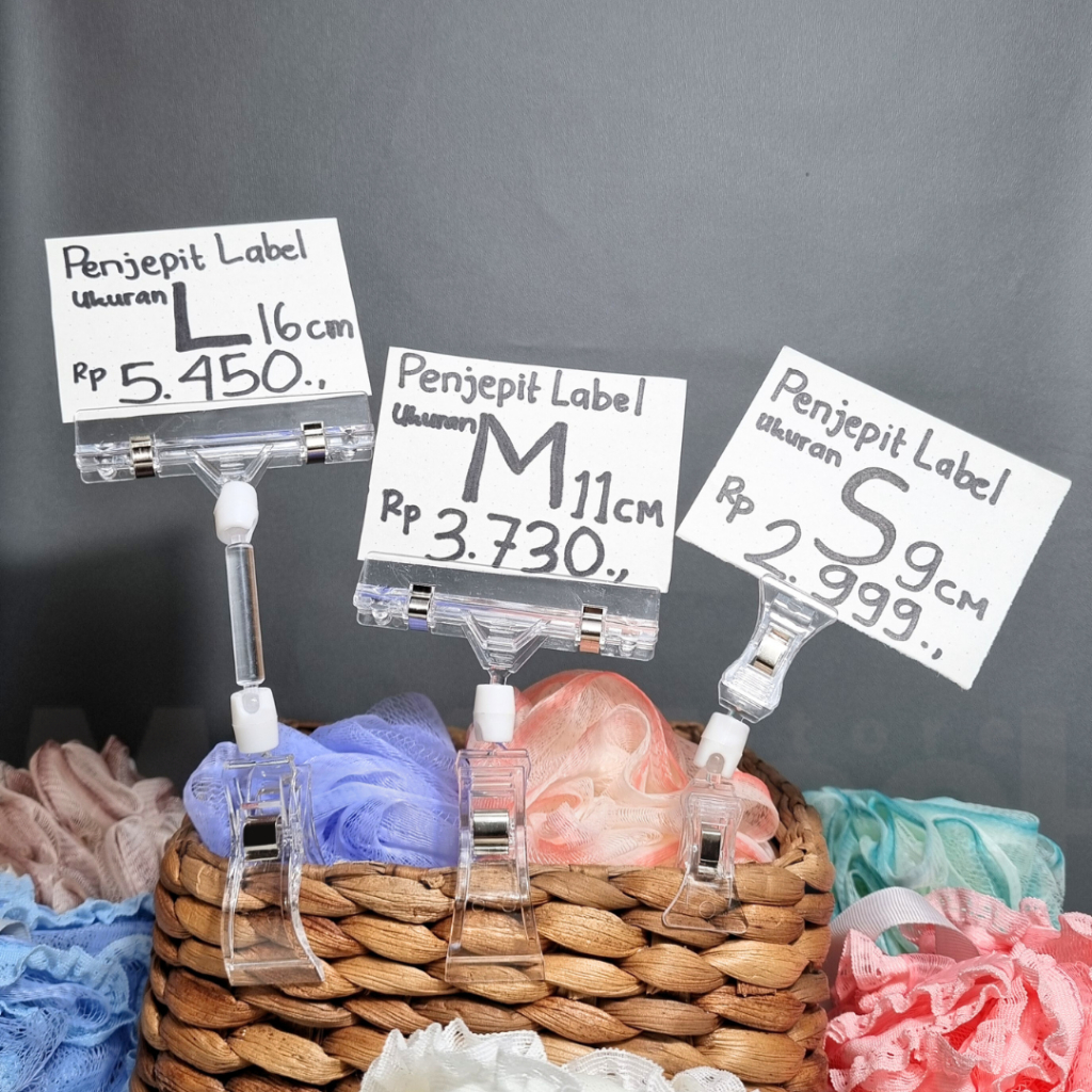 Jual jepitan promo Penjepit Label Papan Tag Hanger Transparan 11cm 16cm ...