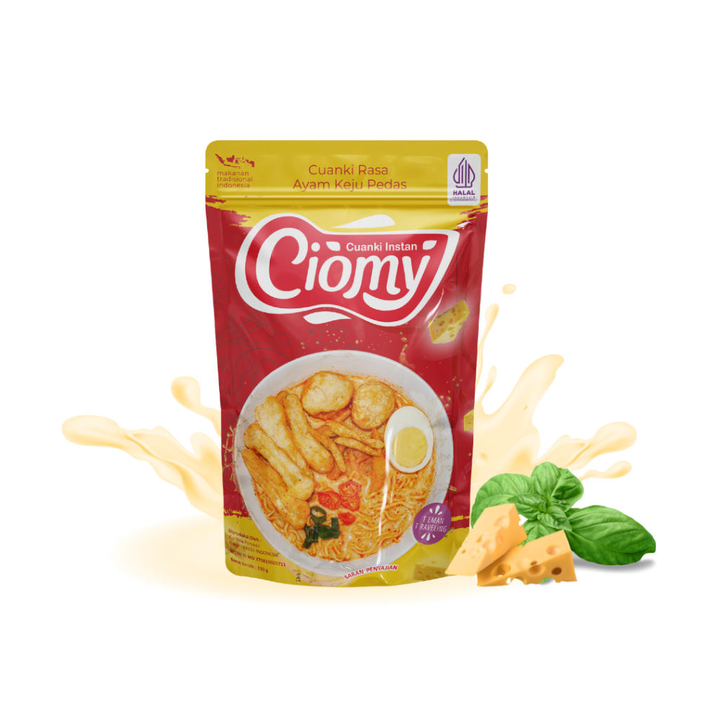 Jual CIOMY - Cuanki Pouch Ayam Pedas Kuah Keju 110g Halal Praktis ...