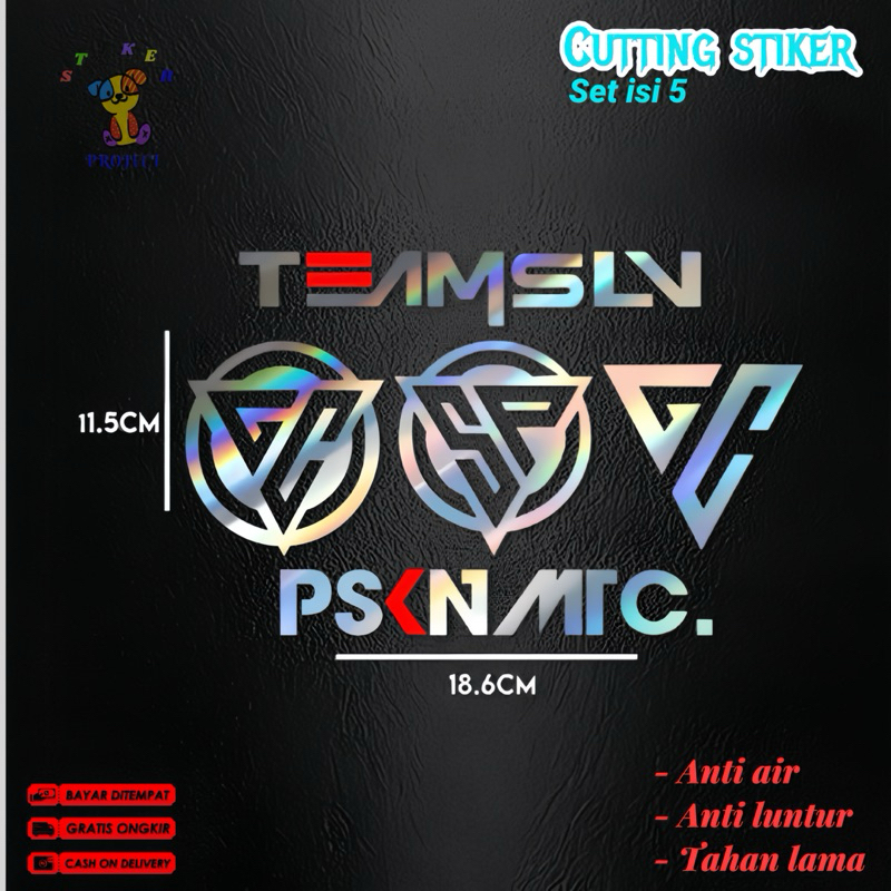 Jual Sticker set isi 5 teamslv psknmtc logo stiker cutting motor helm ...