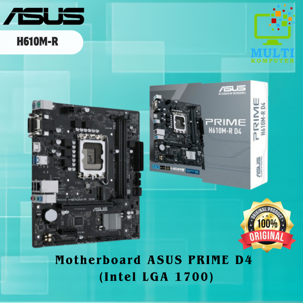 Jual Motherboard ASUS PRIME H610M-R D4 (Intel LGA 1700) | Shopee Indonesia