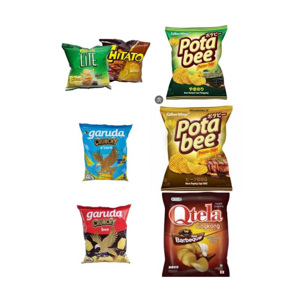 Jual Chitato Sapi Panggang, Potabee Rumput laut, Potabee BBQ, Garuda ...