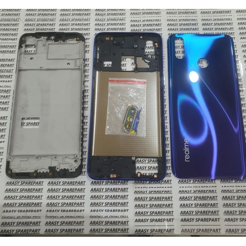Jual kesing housing casing full set realme 3 pro Lengkap 3 bagian tulang frame + Bezel ...
