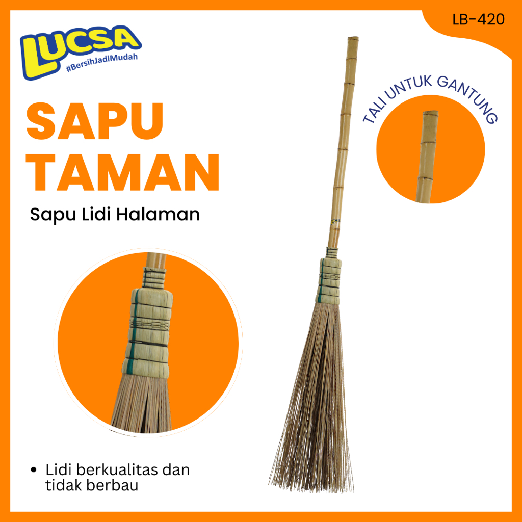 Jual Lucsa - Sapu Taman | Sapu Lidi Halaman Tebal Gagang Panjang ...