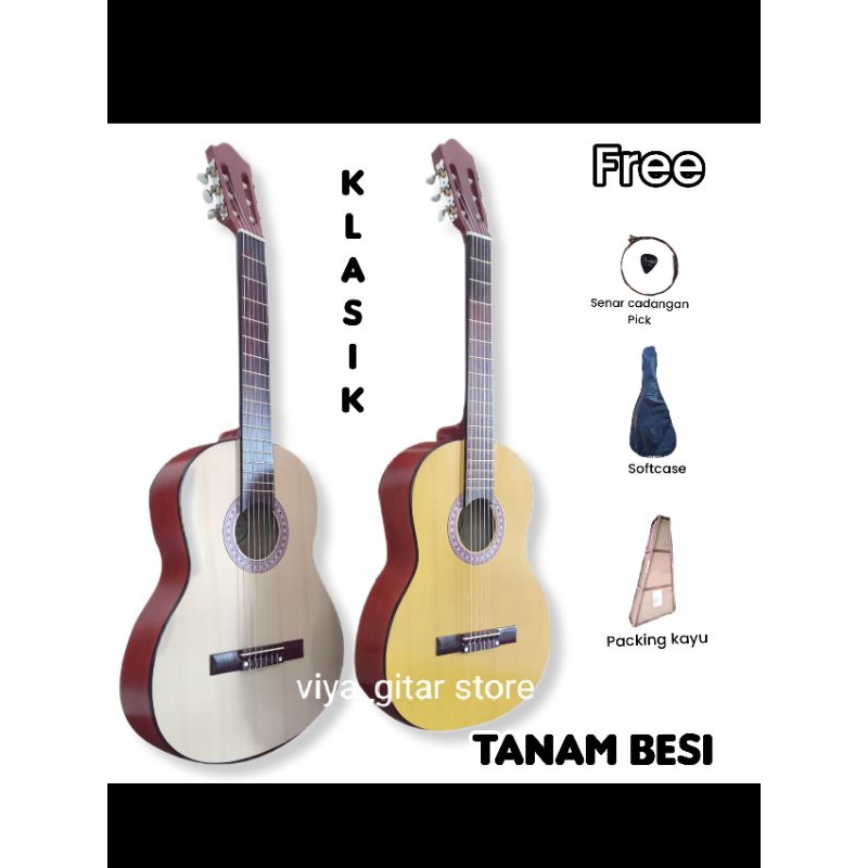 Jual GITAR CLASIK SENAR NYLON TANAM BESI MURAH | Shopee Indonesia
