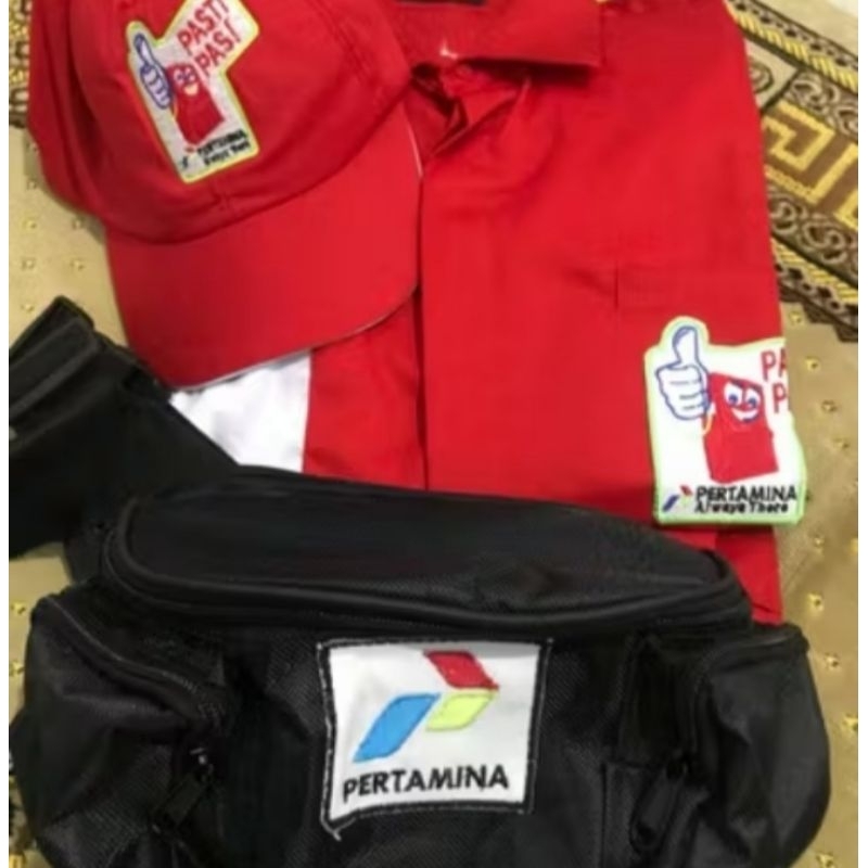 Jual Baju Operator Spbu Pertamina 1 SET DENGAN TOPI TAS | Shopee Indonesia