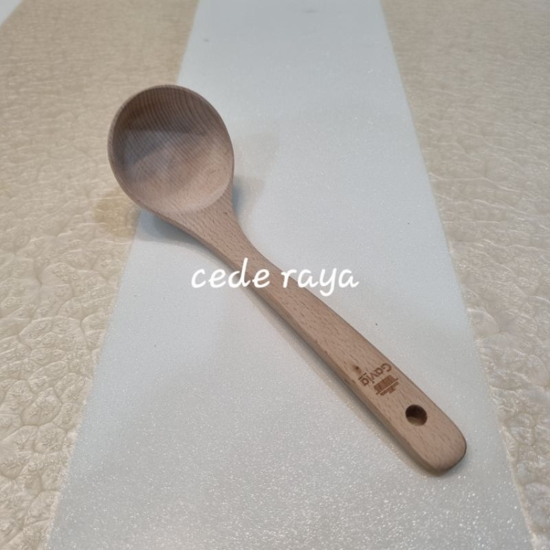 Jual sendok sop / centong sutil bulat bahan full kayu tebal kuat ...