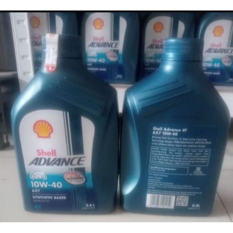 Jual oli mesin shell advance ax7 synthetic based 10w-40 800ml | Shopee ...