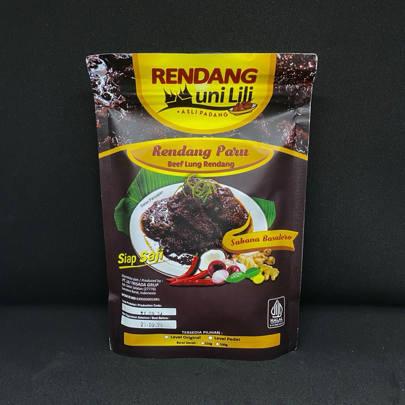 Jual RENDANG PARU UNI LILI 250 gr ASLI PADANG KHAS MINANG | Shopee Indonesia