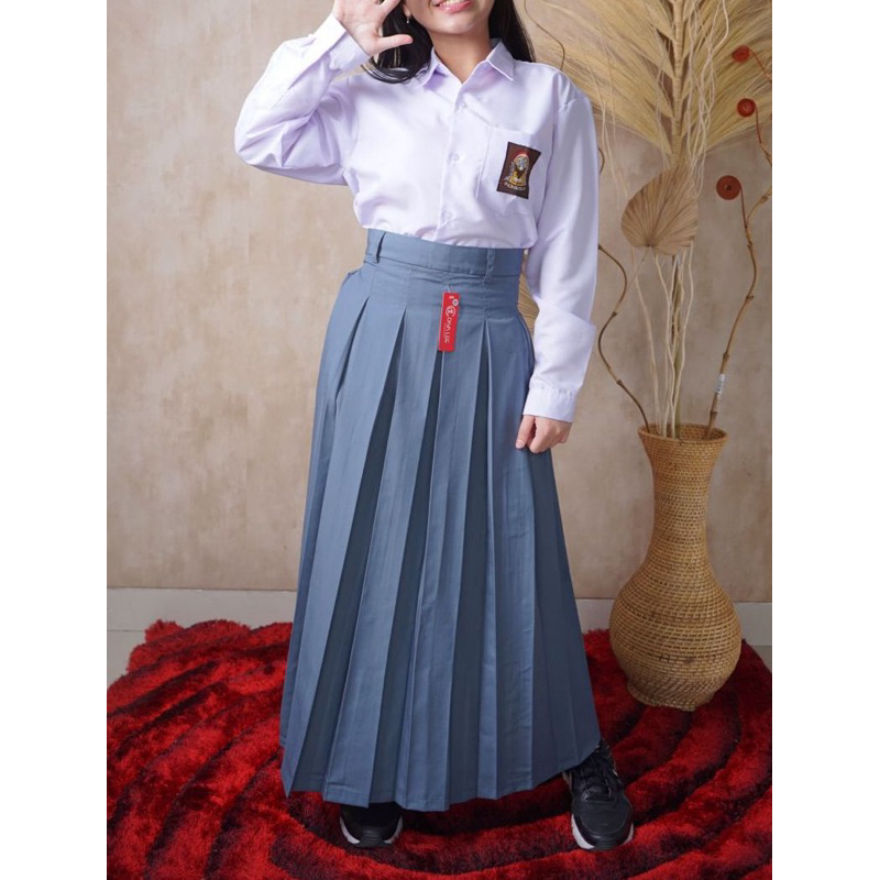Jual DIVA LEE Amanda Rok Rempel Sekolah SMA Warna Abu | Shopee Indonesia