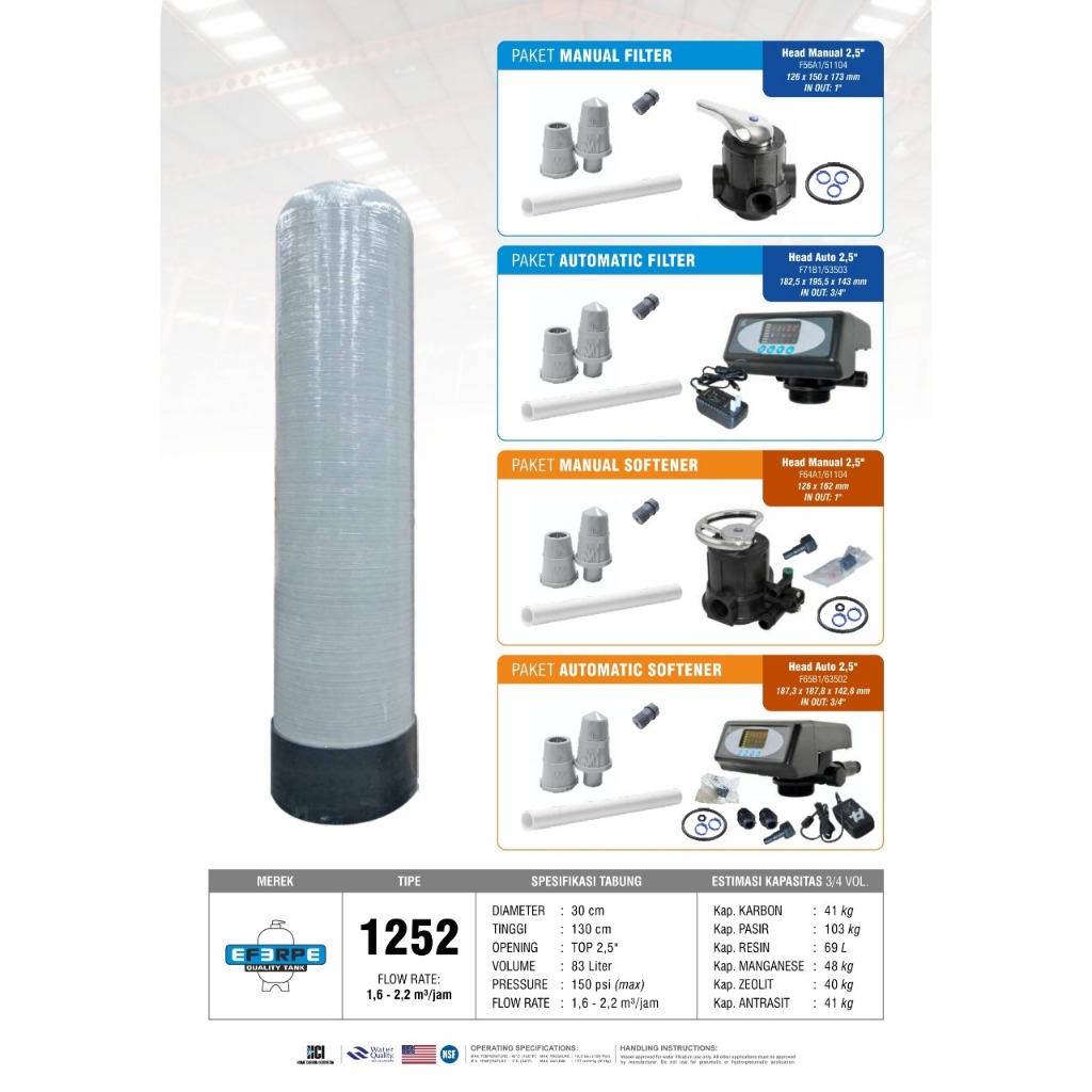 Jual Tabung FRP 1252 - Tank filter air | Shopee Indonesia