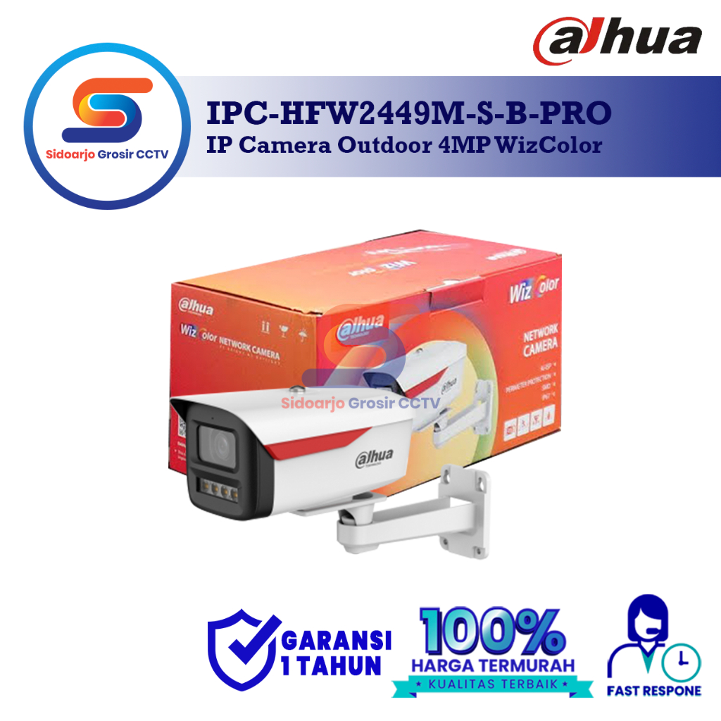 Jual DAHUA IPC-HFW2449M-S-B-PRO IP Camera Outdoor 4MP WizColor | Shopee Indonesia