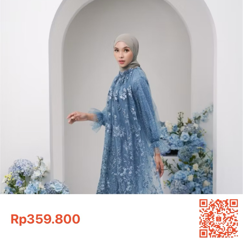 Jual PRELOVED SAPHIRE DRESS BY AURA LABEL (HIJAB) | Shopee Indonesia