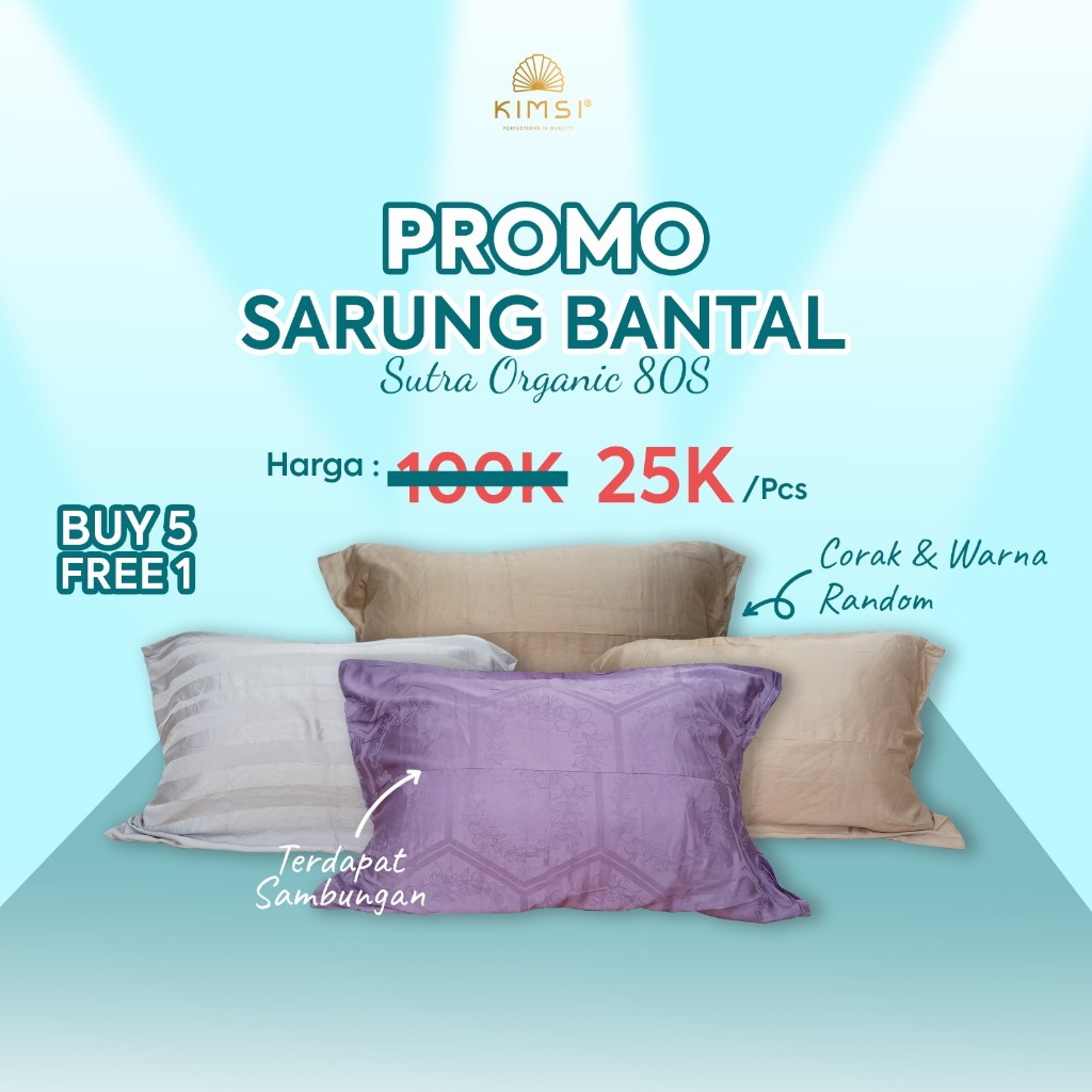 Jual Promo Sarung Bantal Sutra Organic / Sutra Tcl / Sarban Sutra Silk ...
