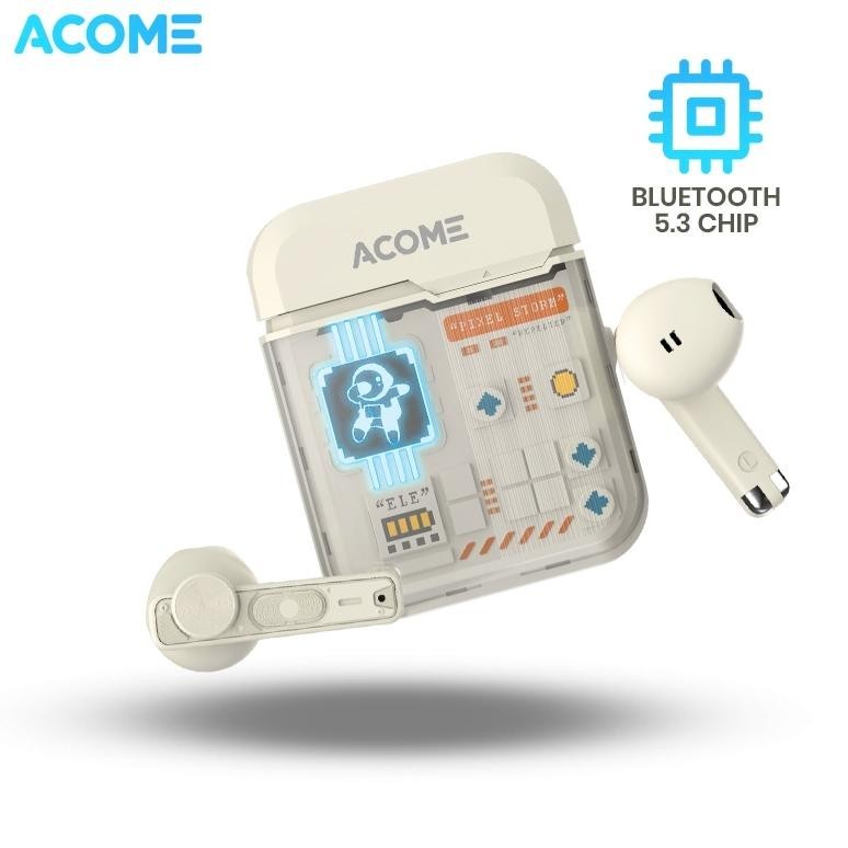 Jual Headset Acome AT06 True Wireless Earphones - Creamy White | Shopee ...