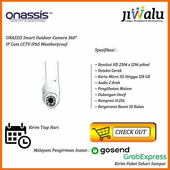 Jual ONASSIS Smart Outdoor Camera 360° IP Camera CCTV | Shopee Indonesia