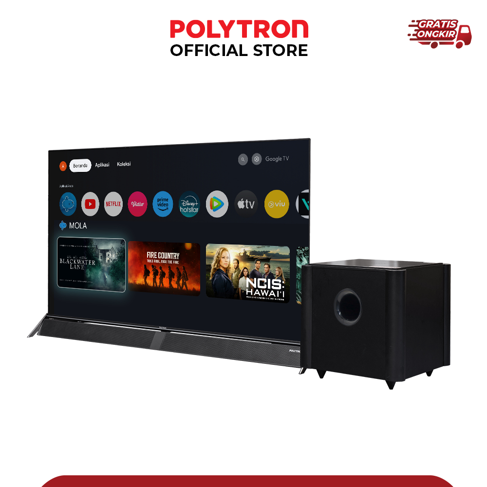 Jual POLYTRON 4K UHD Smart Cinemax Soundbar Google TV 50 Inch PLD ...