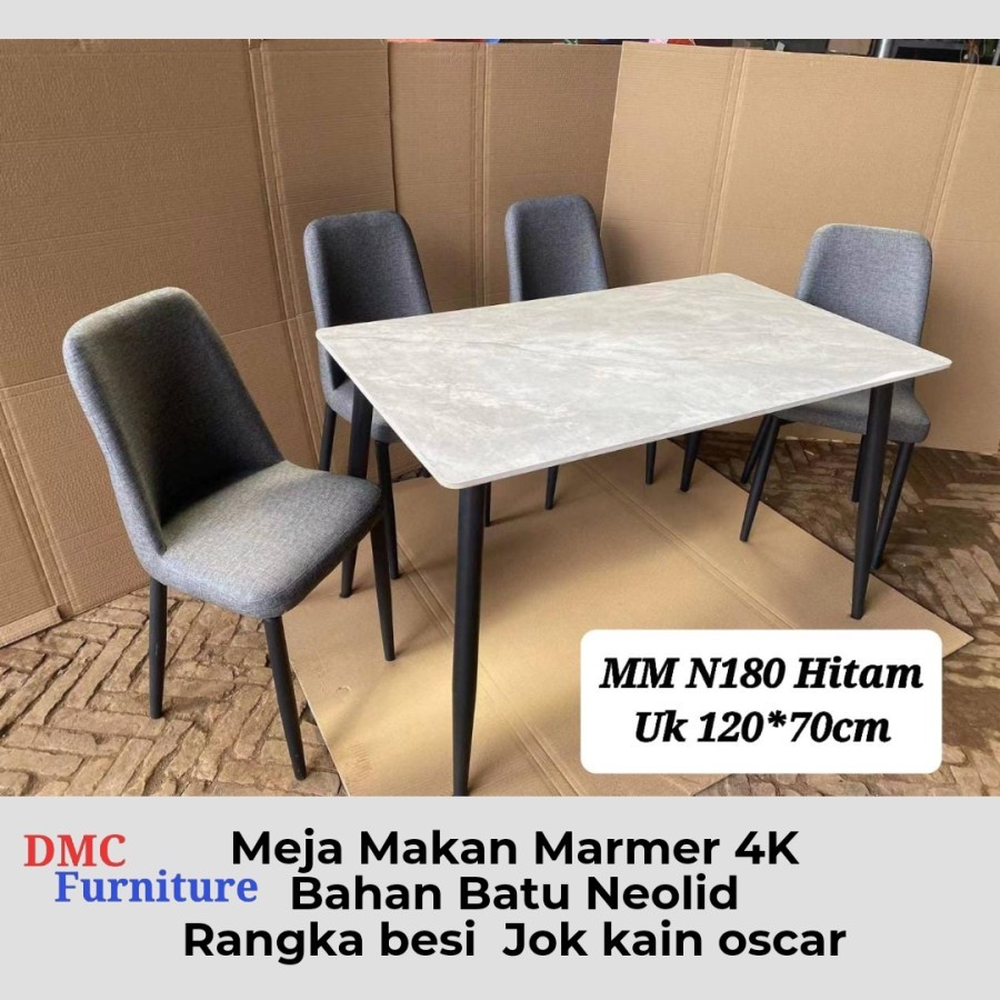Jual Meja makan marmer 4 kursi batu neloid | Shopee Indonesia