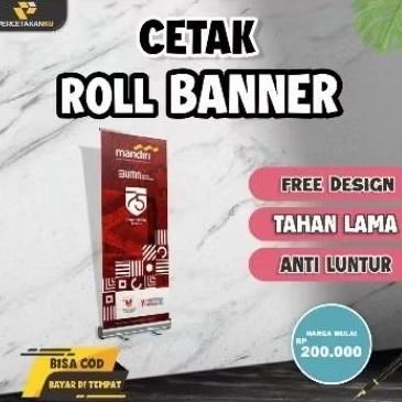 Jual Cetak Roll Up Banner/ Stand Banner | Shopee Indonesia