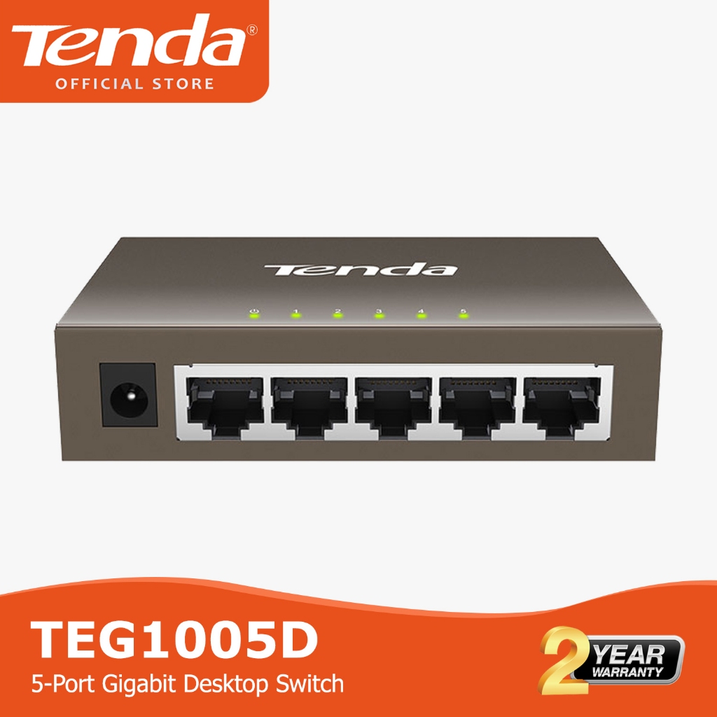 Jual Tenda TEG1005D Five-port Ethernet Gigabit switch | Shopee Indonesia